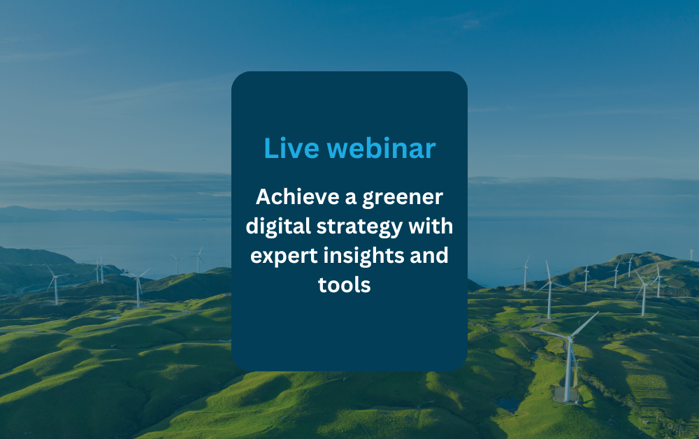 Webinar with Knowit: Expert insights and tools for a greener digital ...